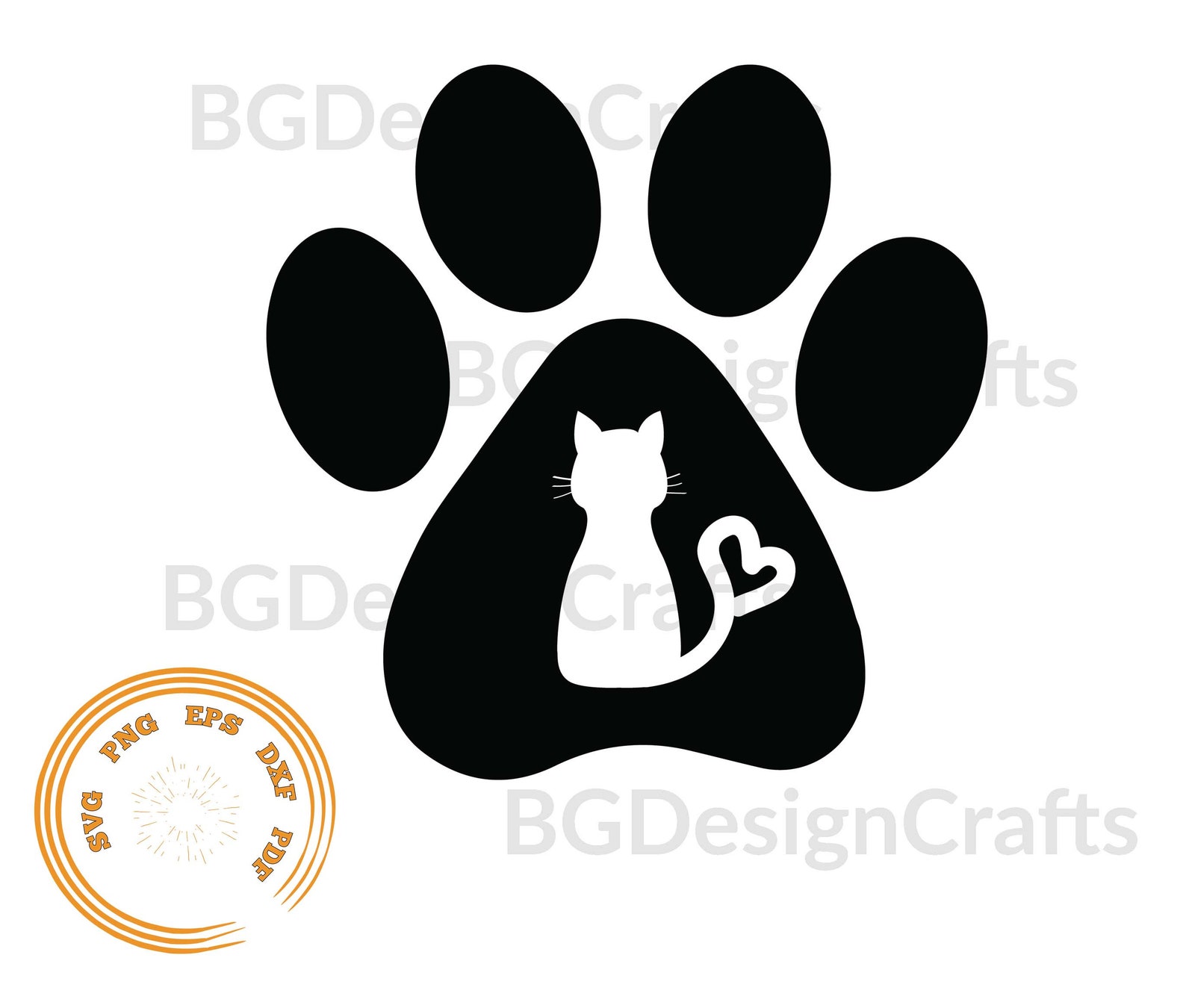 Cat Paw Svg, Paw Svg, Cat Svg, Animal Paw Svg, Cat Love Svg, Svg File ...