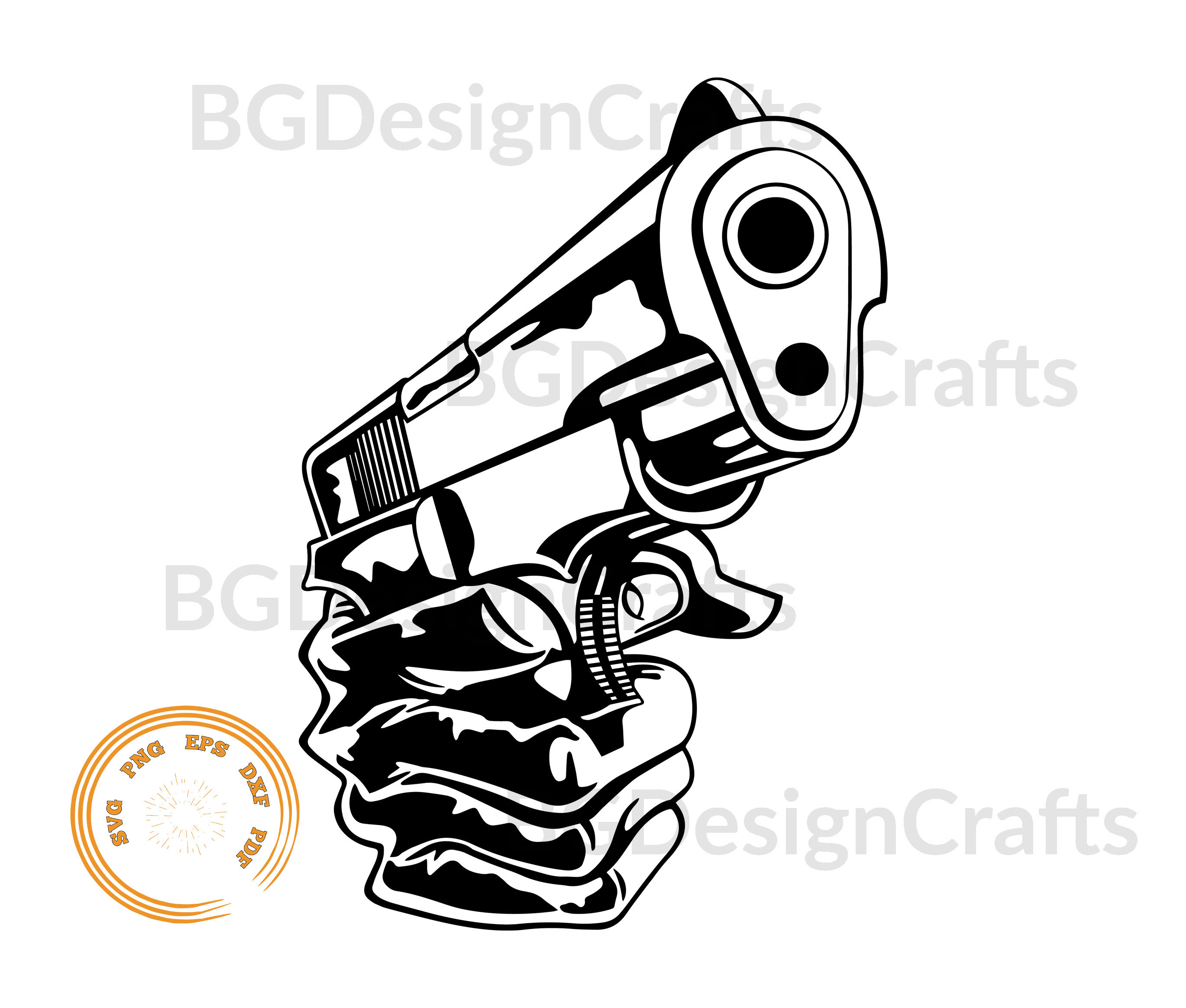 Gun in Hand, Pistol Svg, Gun Svg, Pistol Gun Svg, Shotgun Svg, Cut File ...