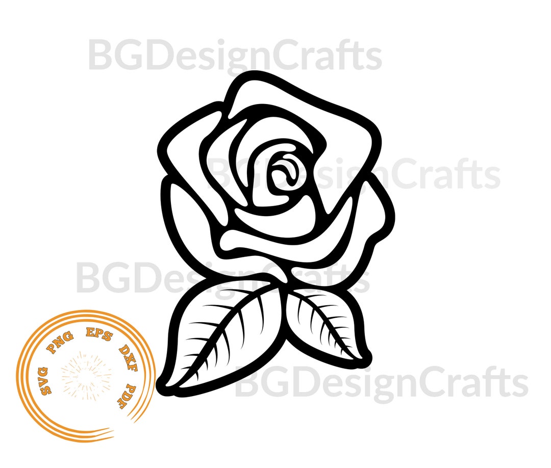 Rose SVG Bloem SVG Enkele Roos SVG Png Dxf Svg bestand - Etsy Nederland