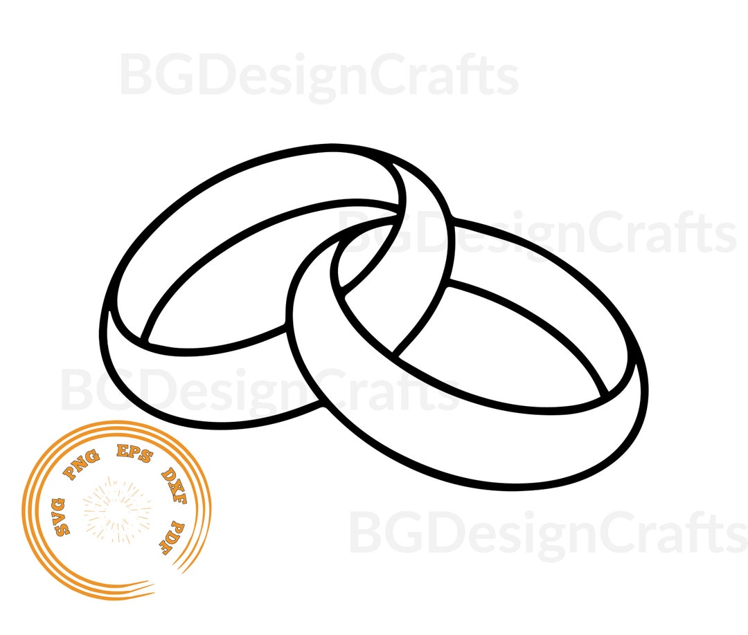 Wedding Rings#2 Wedding Rings SVG, Rings Svg, Wedding Svg, Eps, Dxf ...