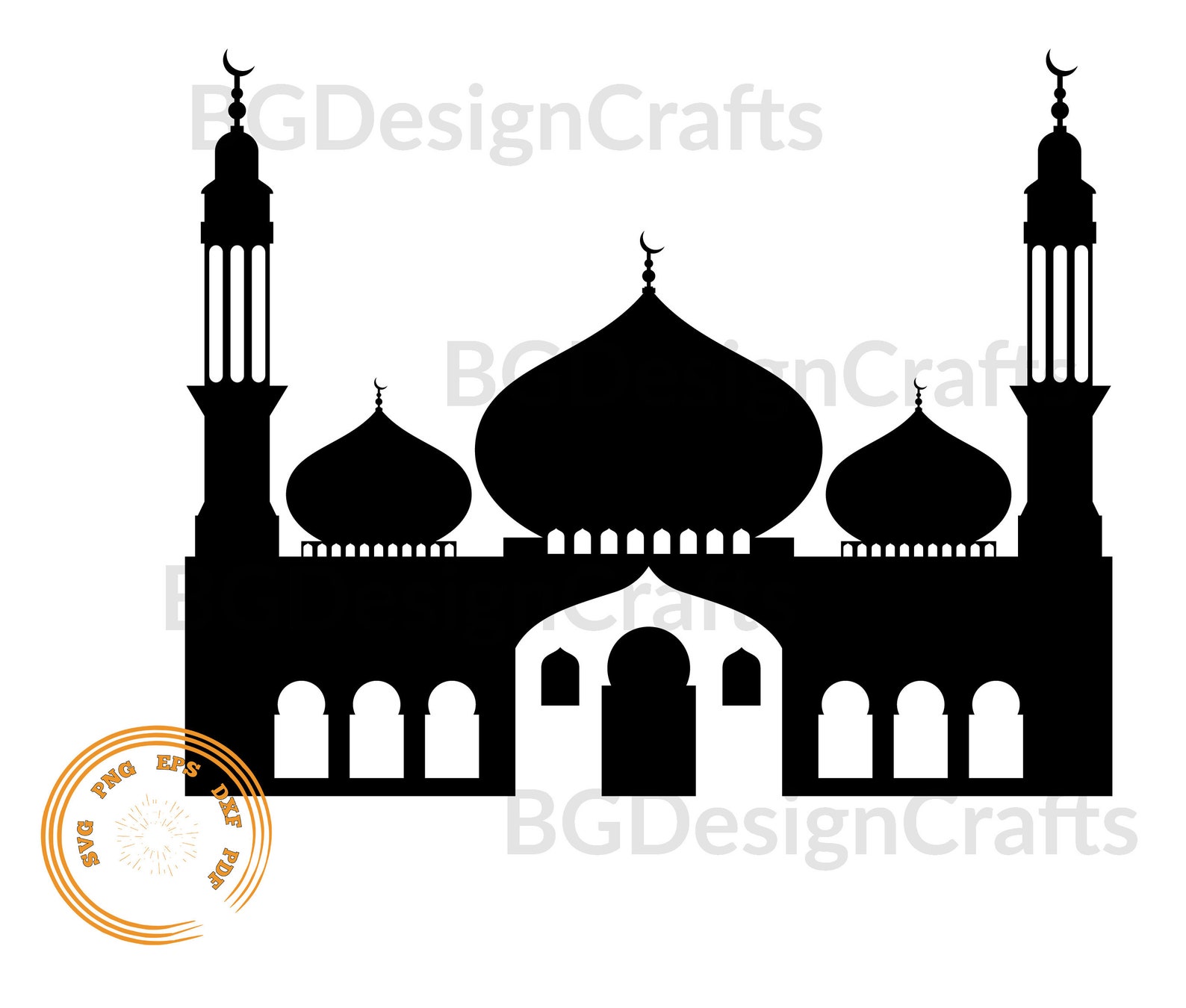 Mosque SVG, Mosque Clipart, Mosque Png, Islamic Svg, Eps, Dxf ...