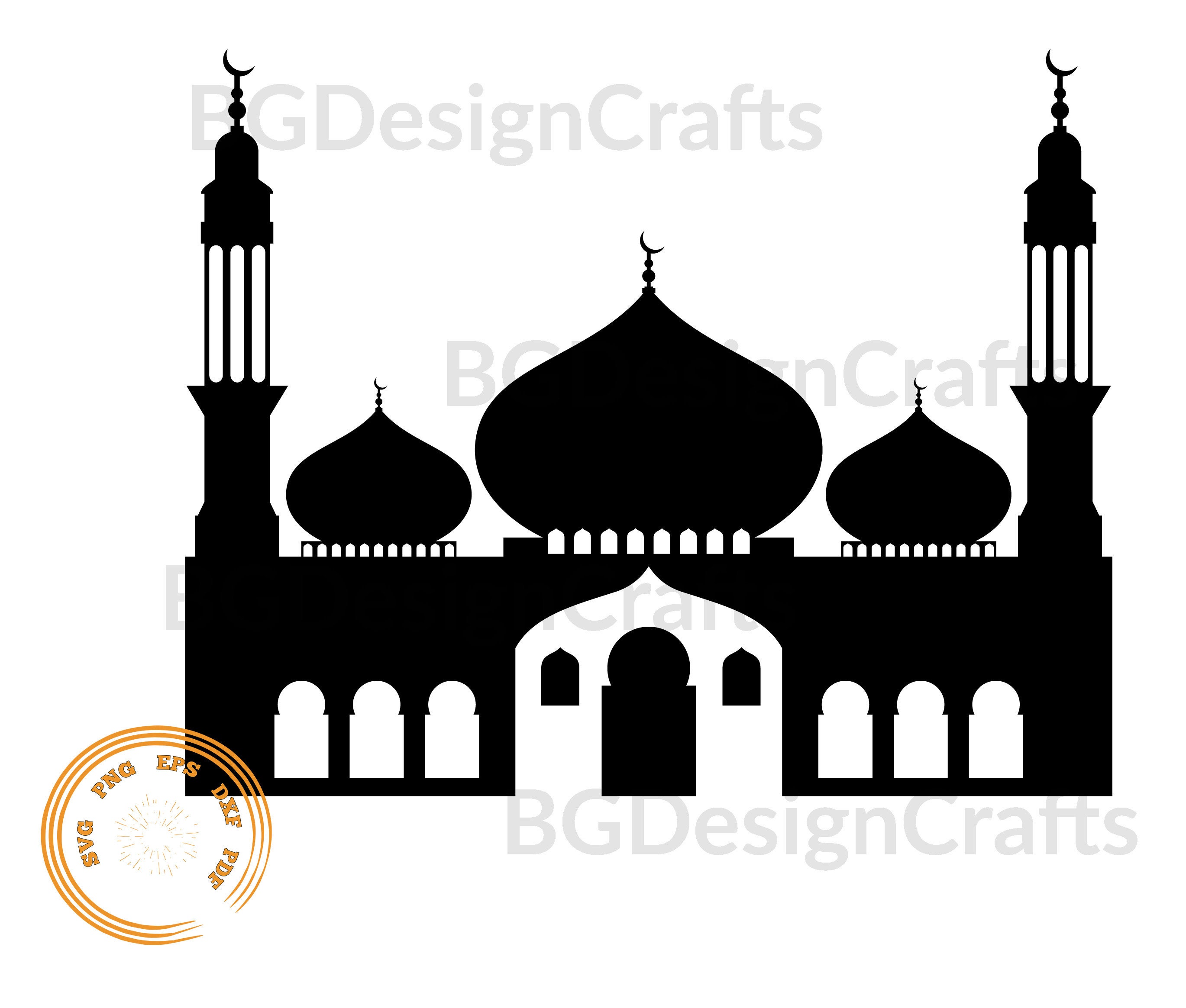 Mosque SVG, Mosque Clipart, Mosque Png, Islamic Svg, Eps, Dxf ...