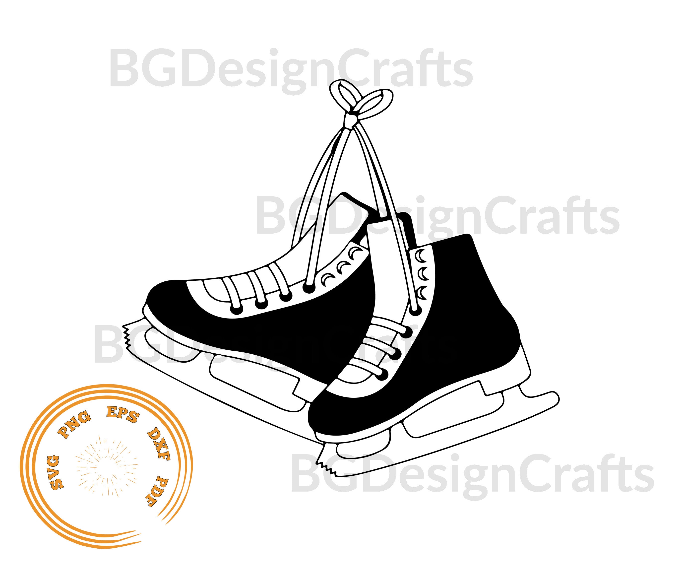 Ice Skating SVG, Ice Skating DXF, Ice Skating Clipart, Ice Skating Svg ...