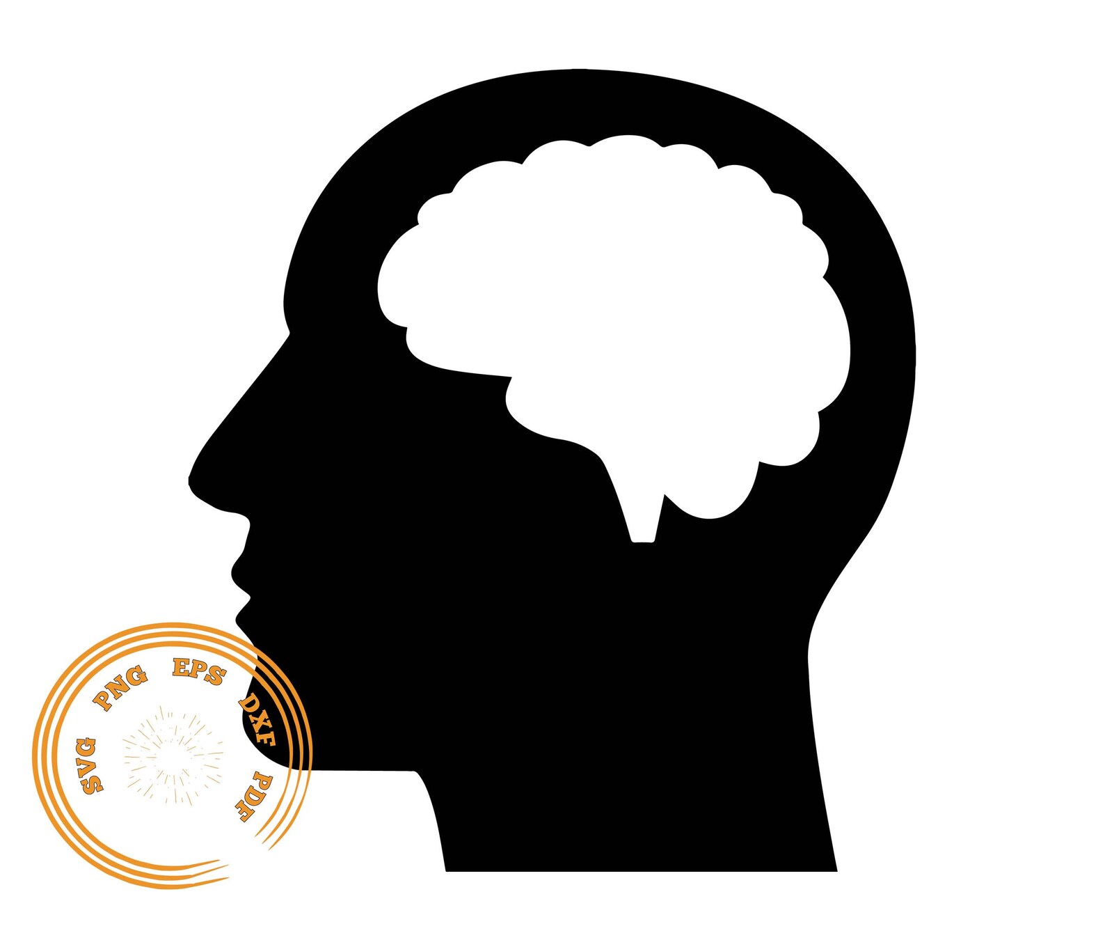 Human Brain Svg, Brain Svg, Mind Svg, Brain Png, Human Head Clipart ...