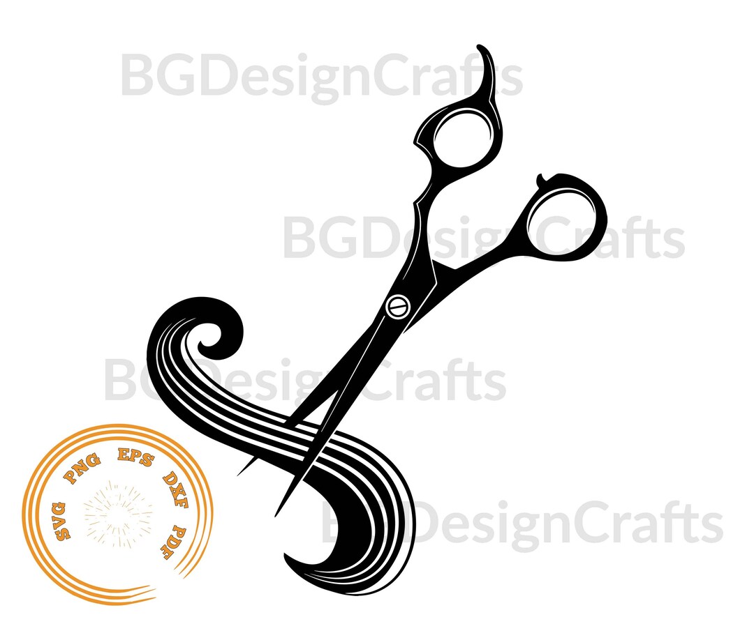 Hair and Scissors SVG, Hair Svg, Scissors SVG, Barber SVG, Dxf, Png ...