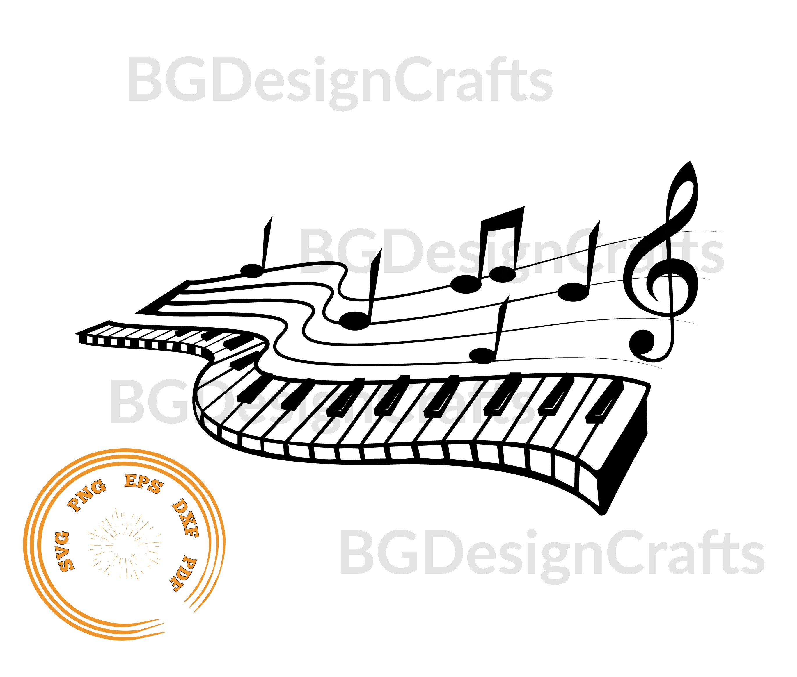 Music Notes and Pianomusic Notes SVG Piano SVG Music SVG - Etsy UK