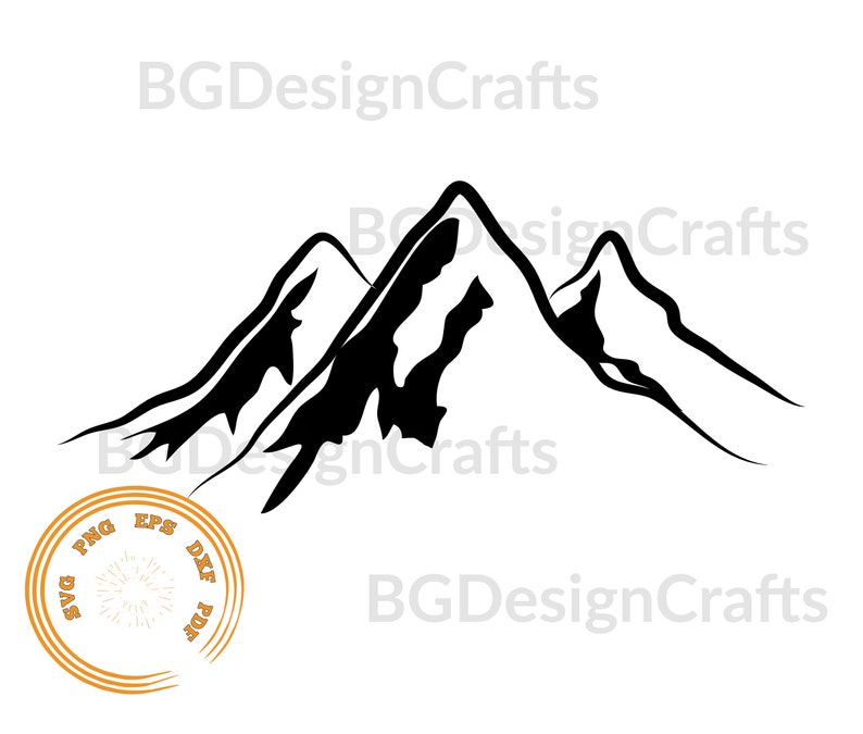 Mountain SVG Mountain Range SVG Forrest SVG Cut File - Etsy