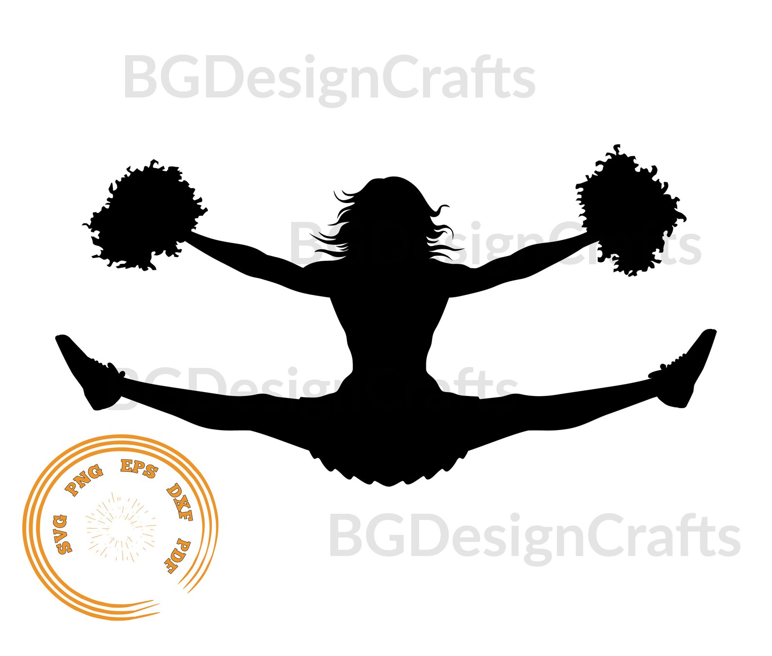 Cheerleader2 Cheerleader SVG, Cheerleader Silhouette, Cheerleader Png ...