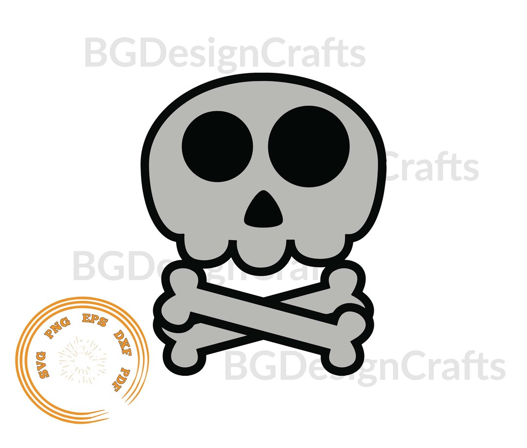 Skull and Bone SVG, Skull SVG, Bone SVG, Skeleton Svg, Skull Png, Skull ...