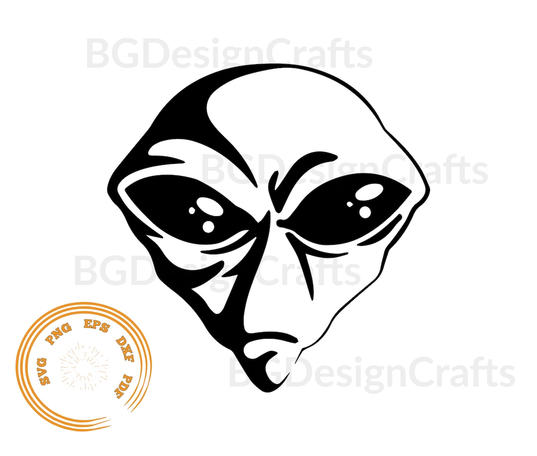 Alien SVG, Alien Face SVG, Alien Head Svg, Alien Cut File, Alien ...