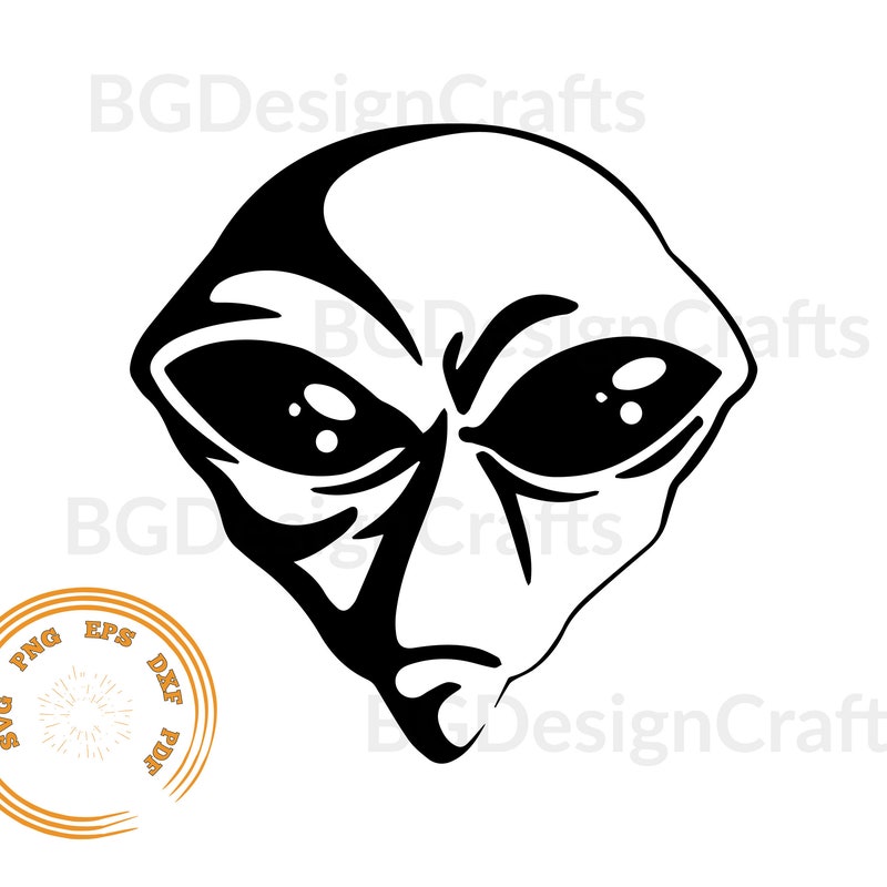 Alien Head Svg - Etsy