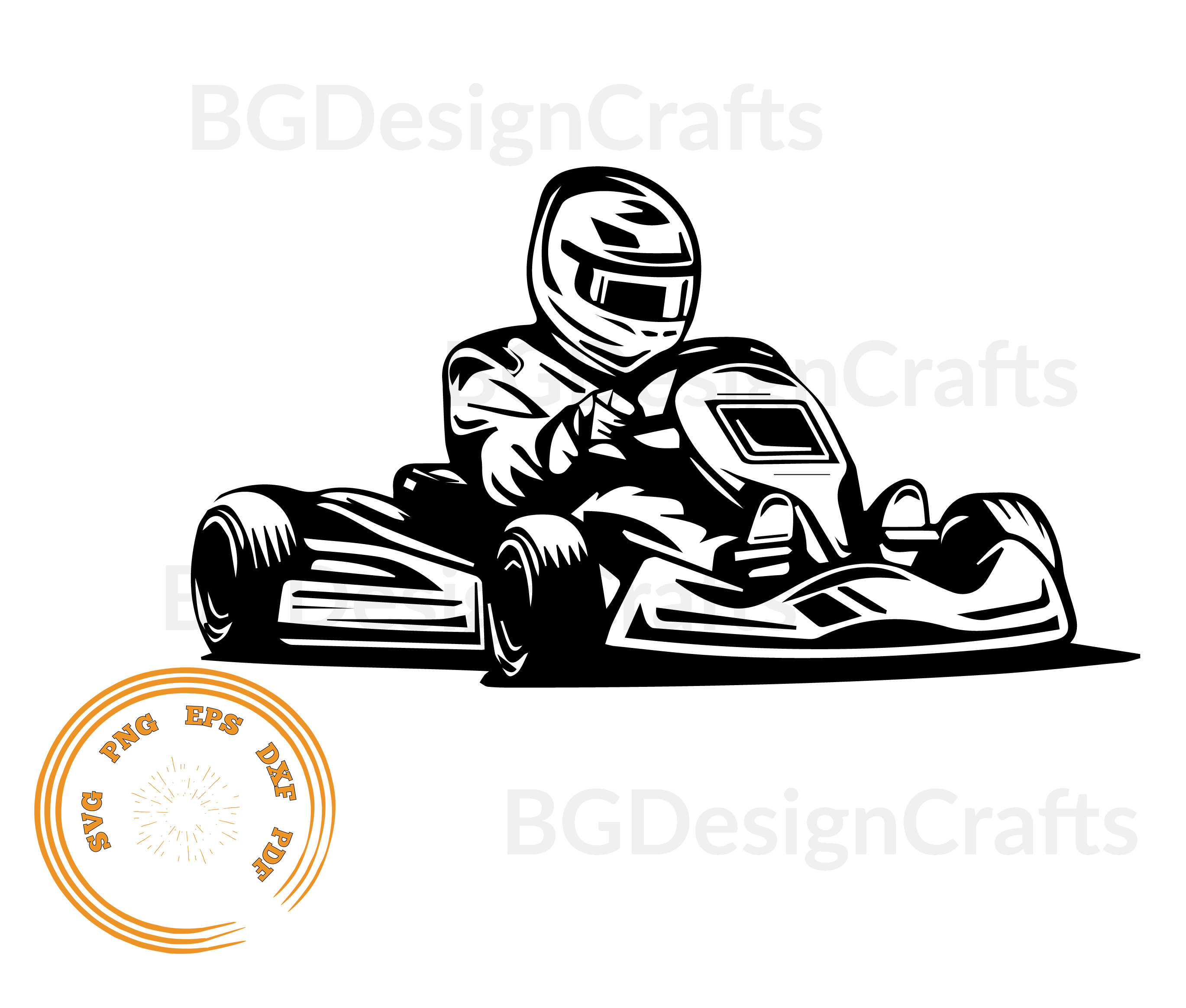 Go Kart Svg Racing Svg Go Kart Racing Svg Go Kart Png Svg File For Cricut Etsy 