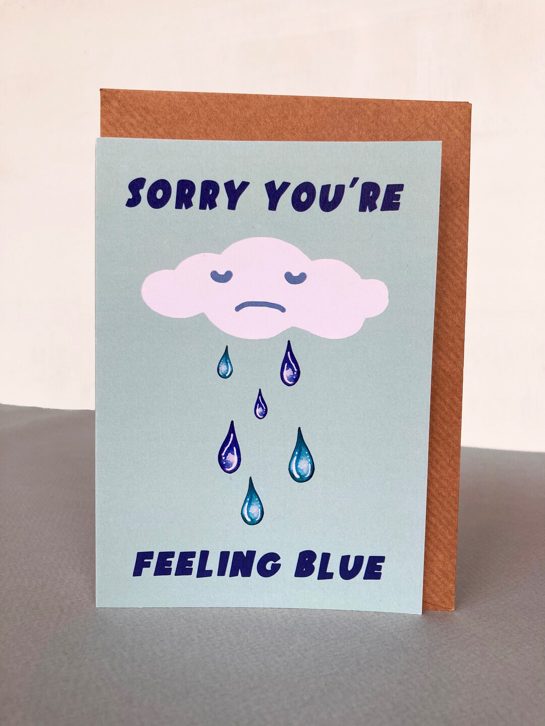 Sorry You're Feeling Blue Card, I'm Sorry Card, Paper Hug, Feel Better ...