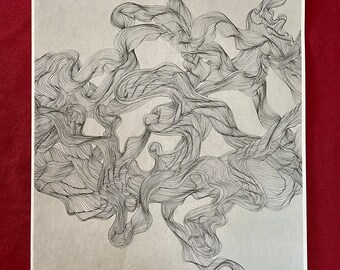 Pen and Ink Abstract | Etsy