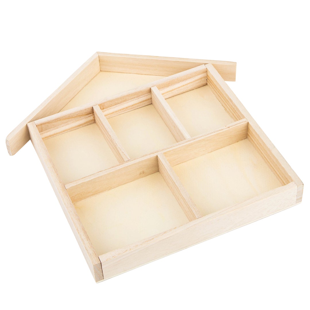 Wooden House Shape Trays 3 Pack - Etsy