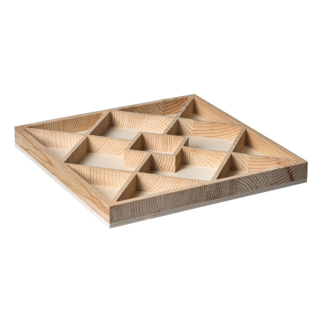Square Sectional Wooden Trays 2 Pack 10"x10"x1.13" - Etsy