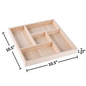 Five Sections Wooden Tray 2 Pack 10.5"x10.5"x1.22" Square - Etsy