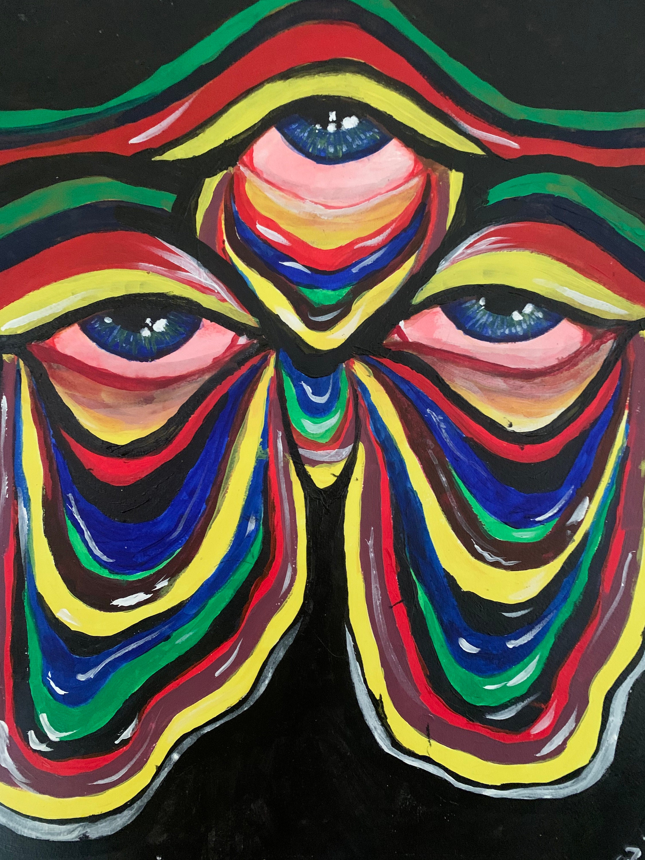Drip Painting Face