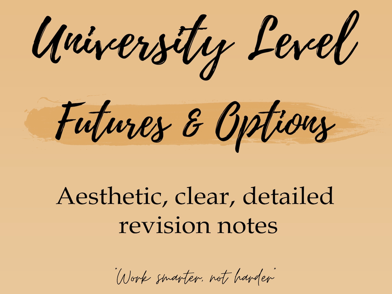 Economics: FUTURES AND OPTIONS Aesthetic Clear Detailed Revision Notes ...