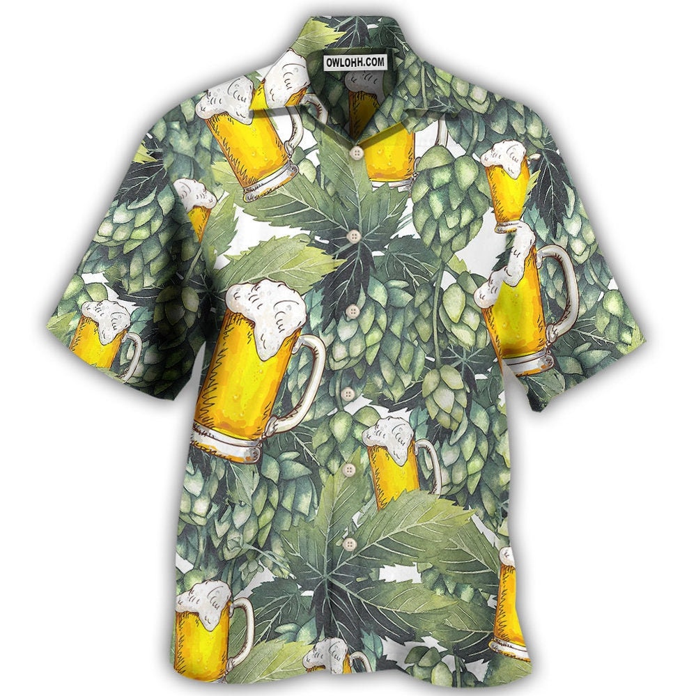 Beer Craft Beer And Hops, Beer Shirt, Beer Mug, Beer Can Glass Hawaiian ...