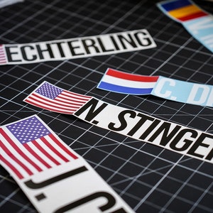 Rally Name and Flag Customizable Decal Sticker - Etsy