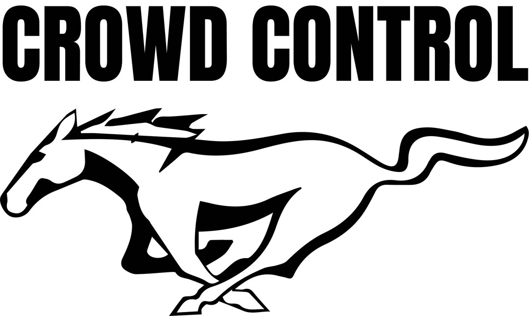 Crowd Control Mustang Decal Sticker for Cars - Etsy
