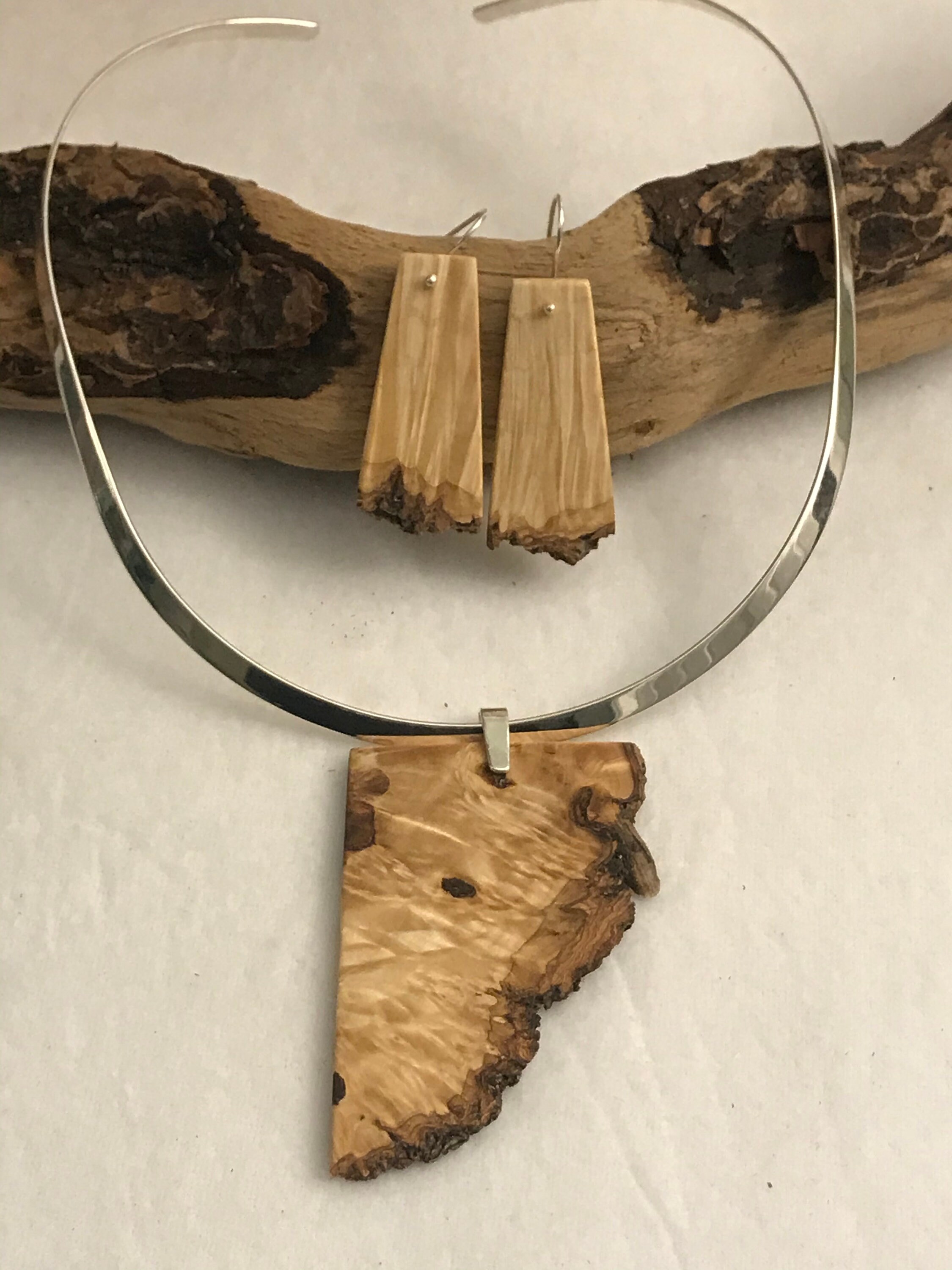 Box Elder Burl Wood Jewelry Pendant and Earrings Set - Etsy UK