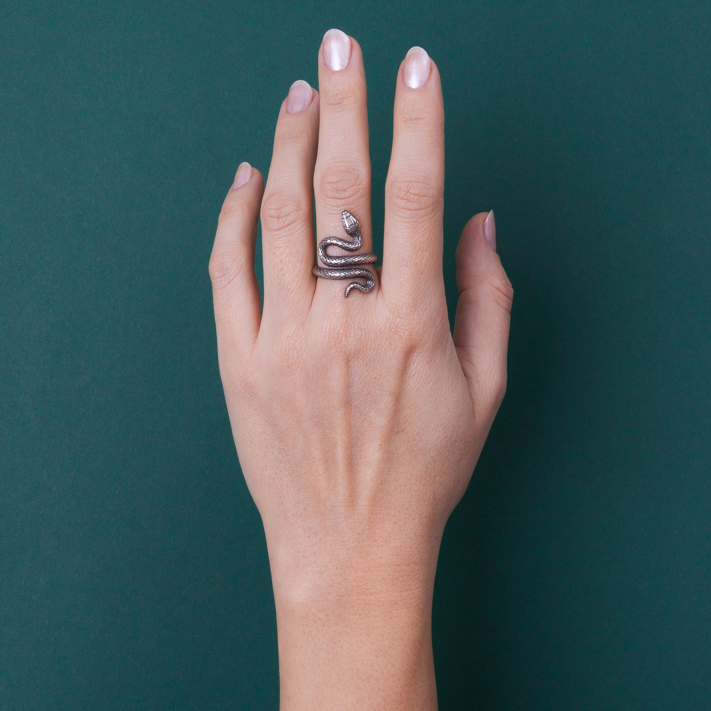 Handcrafted Snake Ring in 925 Silver Unique Serpent Jewelry Fine ...