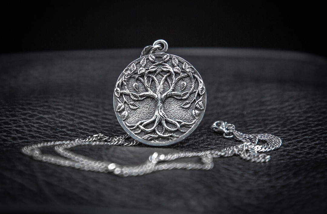 Silver Viking Tree of Life Necklace Norse Mythology Jewelry - Etsy
