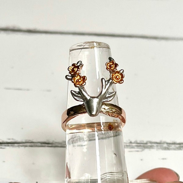 Elk Antler Ring - Etsy