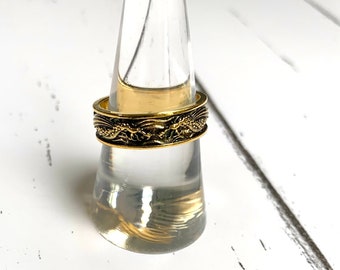 Engraved Black Tungsten Dragon Wedding Band Ring, Traditional Dragon ...