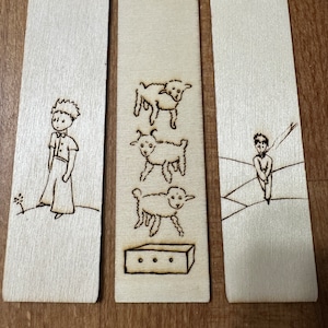The Little Prince Planet Wooden Engraved Bookmarks Set of 3 - Etsy