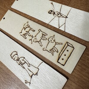 The Little Prince Planet Wooden Engraved Bookmarks Set of 3 - Etsy