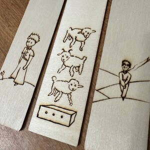 The Little Prince Planet Wooden Engraved Bookmarks Set of 3 - Etsy
