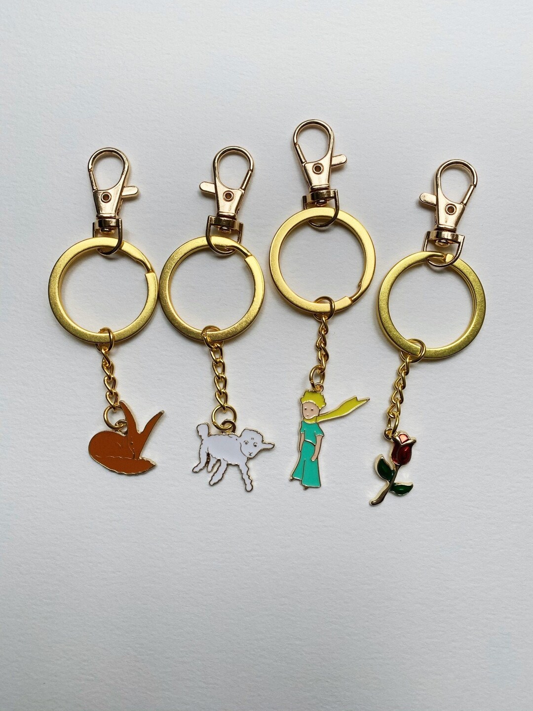 The Little Prince Keychain With Clasp Silver or Gold - Etsy