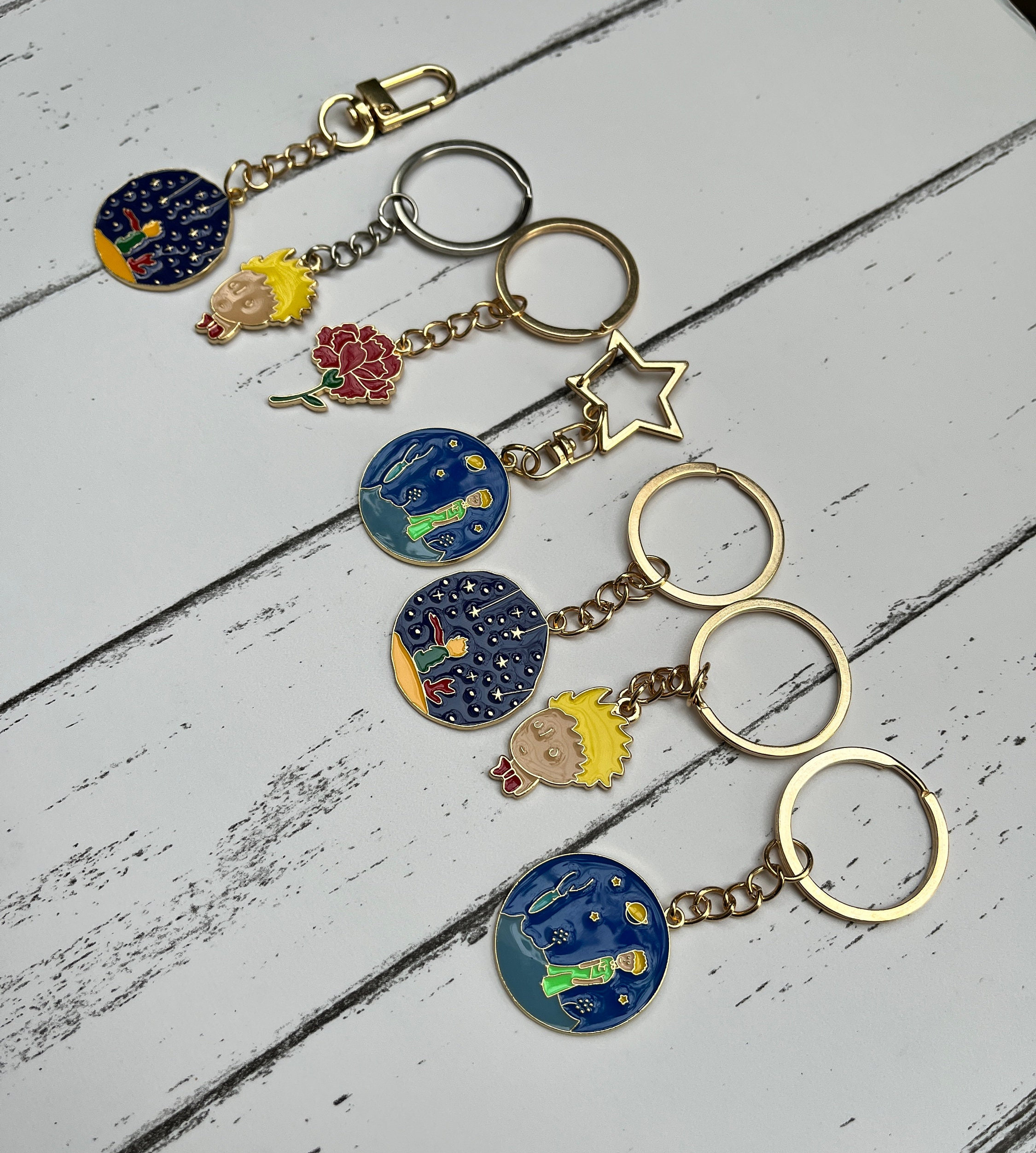 The Little Prince Keychain Multiple Styles and Keyrings | Etsy