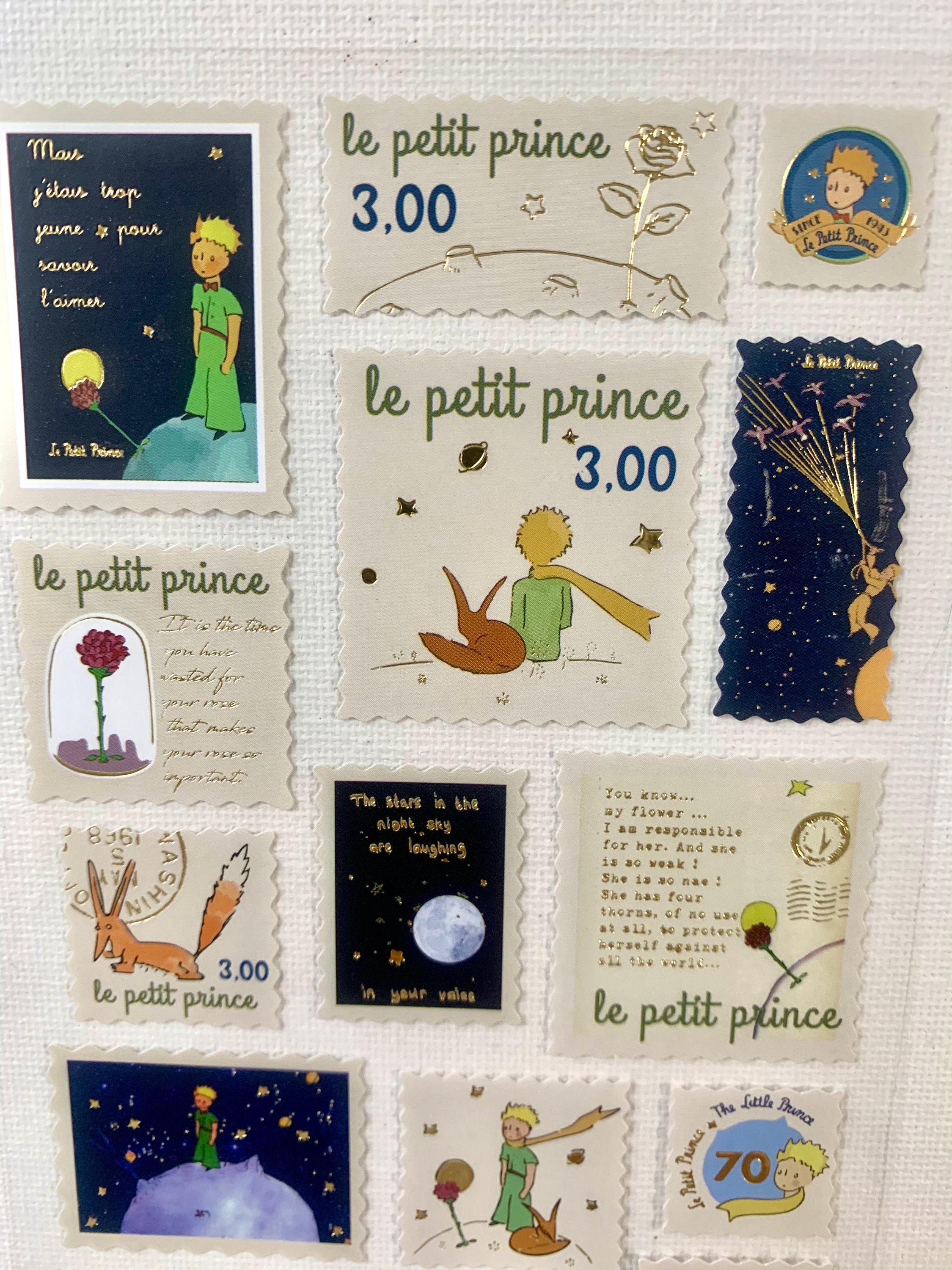 The Little Prince Stamp Stickers 2 Sheets Each | Etsy