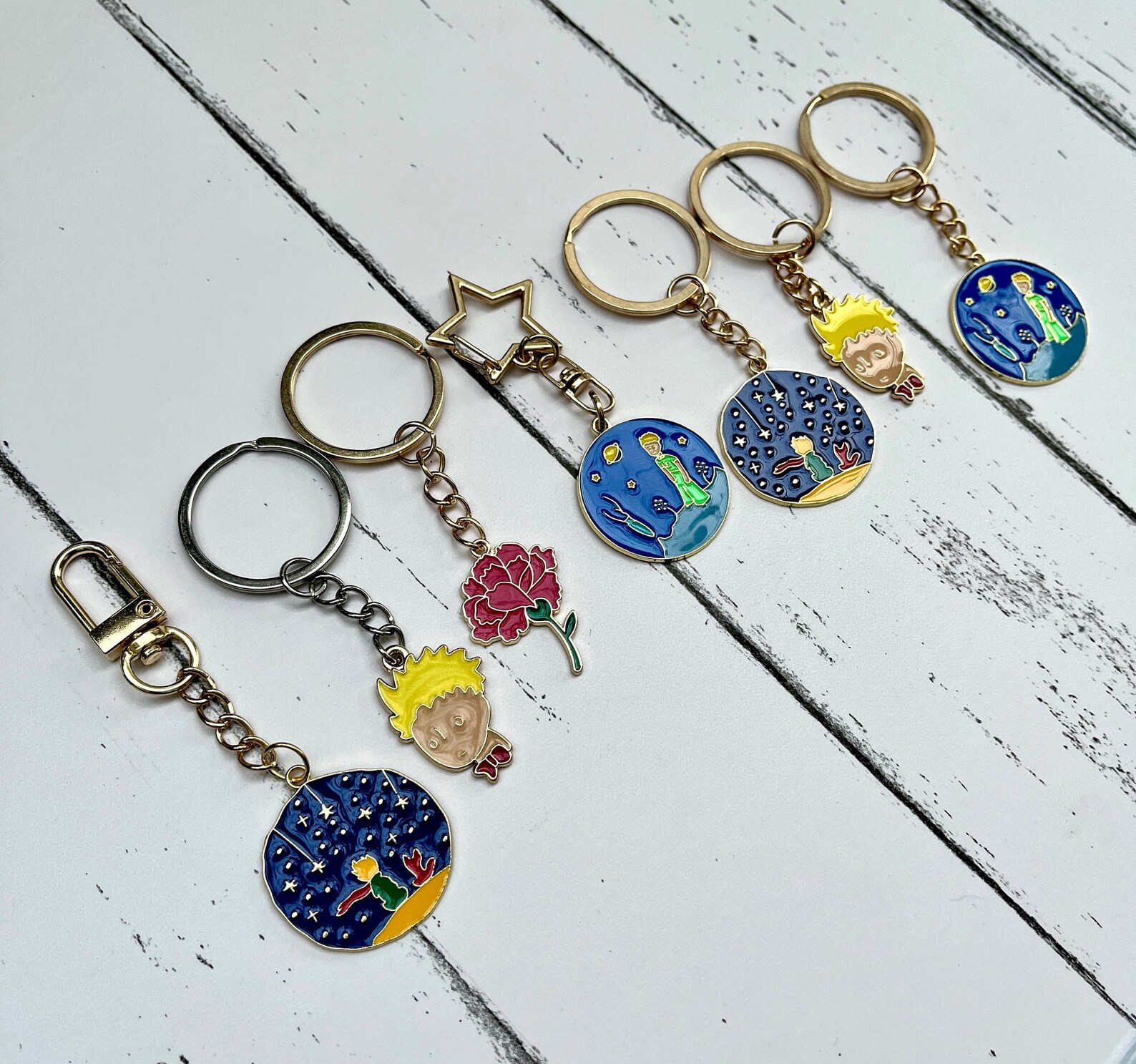 The Little Prince Keychain Multiple Styles and Keyrings | Etsy