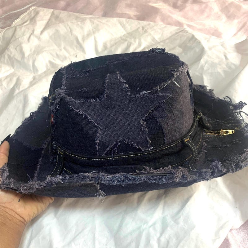 Denim Cowboy Hat - Etsy