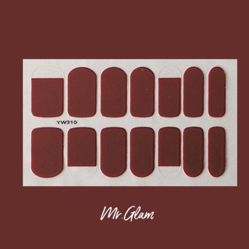 Nail Stickers Nail Art. Nail Wraps. Red Nail Wrap. Matte Nail Wrap ...