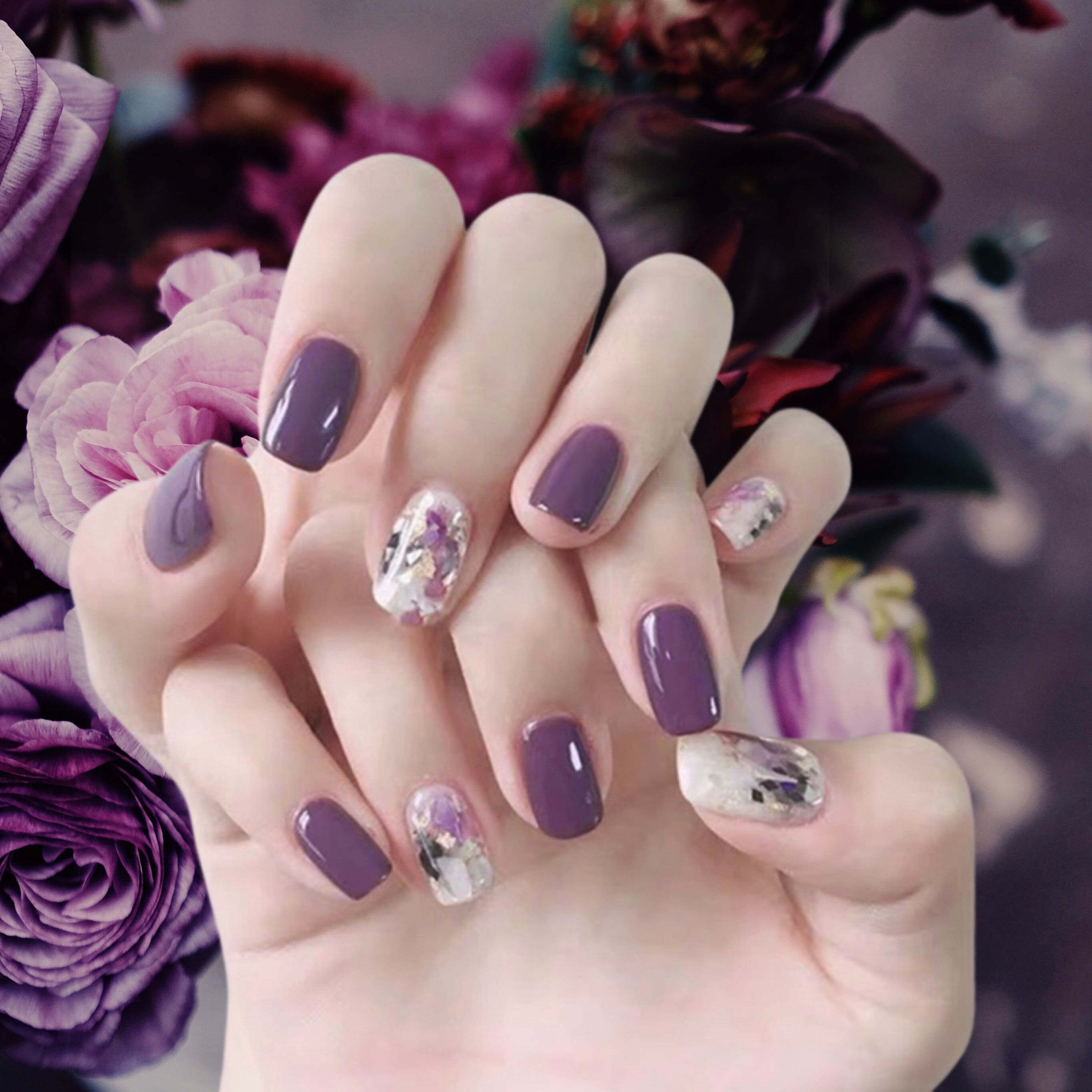 Nail Art. Nail Wraps. Grape Blue Nail Wrap. Glitter Nail Wrap. - Etsy