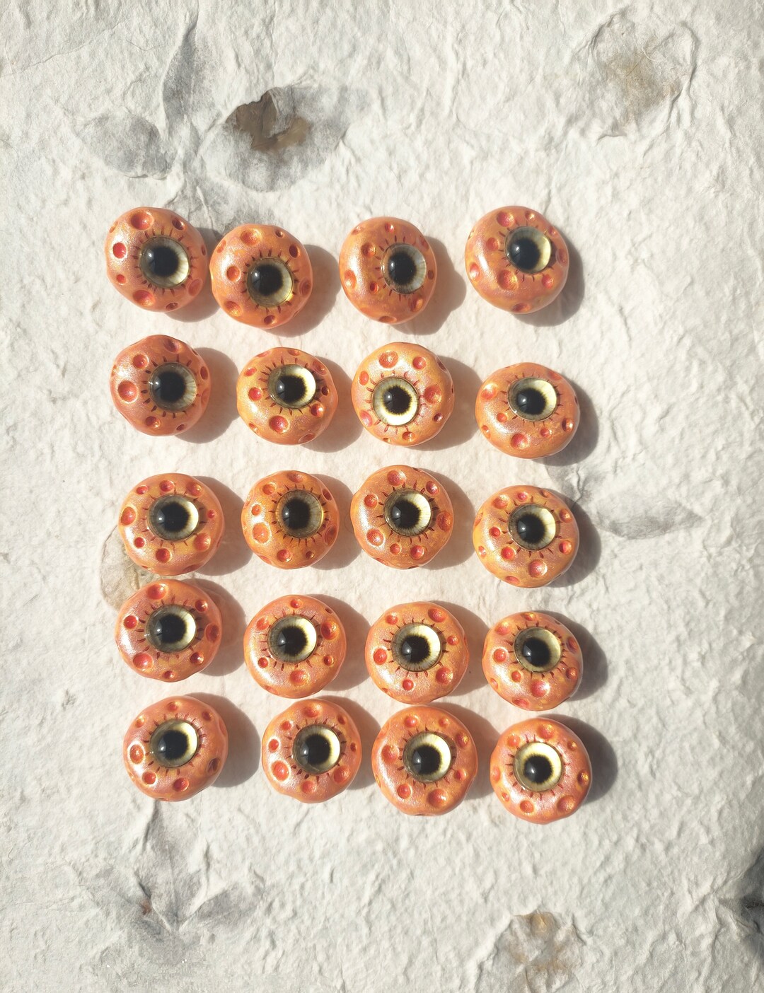 Eyeball Pin Air Dry Clay Handmade Pin Halloween Realistic Human Eyeball ...