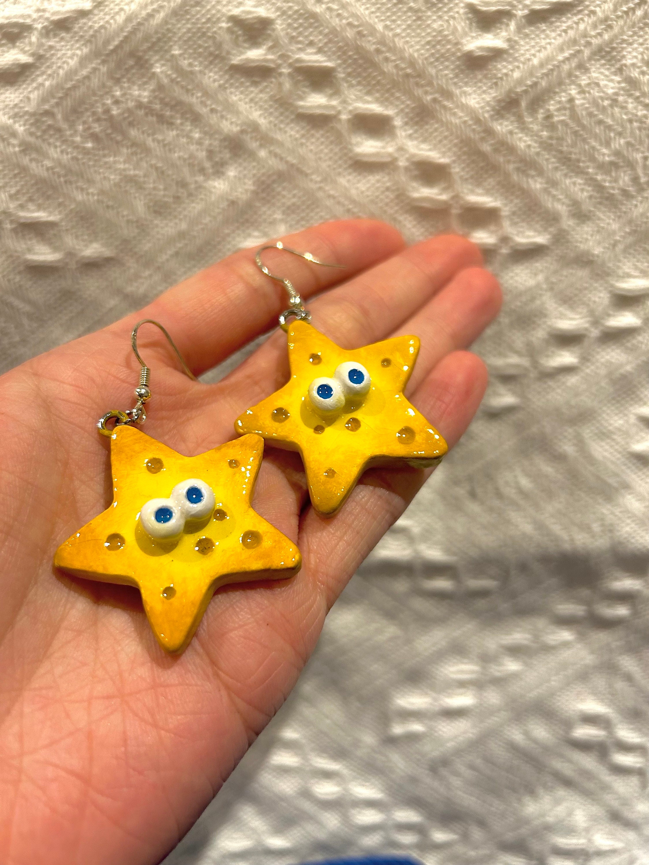 Clay star earrings store