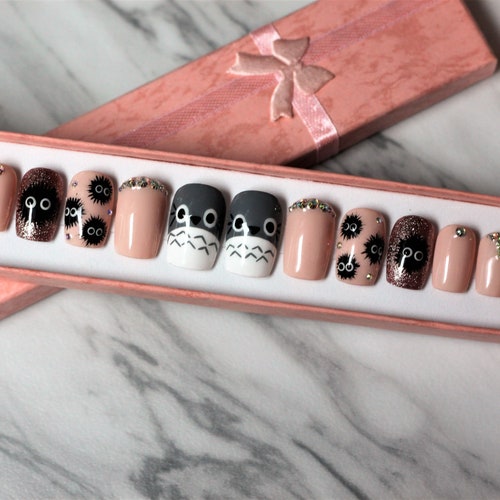 Studio Ghibli Soot Sprite Nails - Etsy