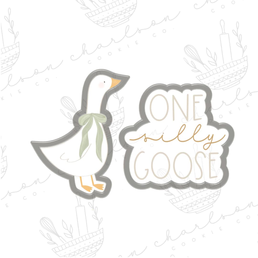 One Silly Goose Theme Cutter 2pc Cookie Cutter Set - Etsy