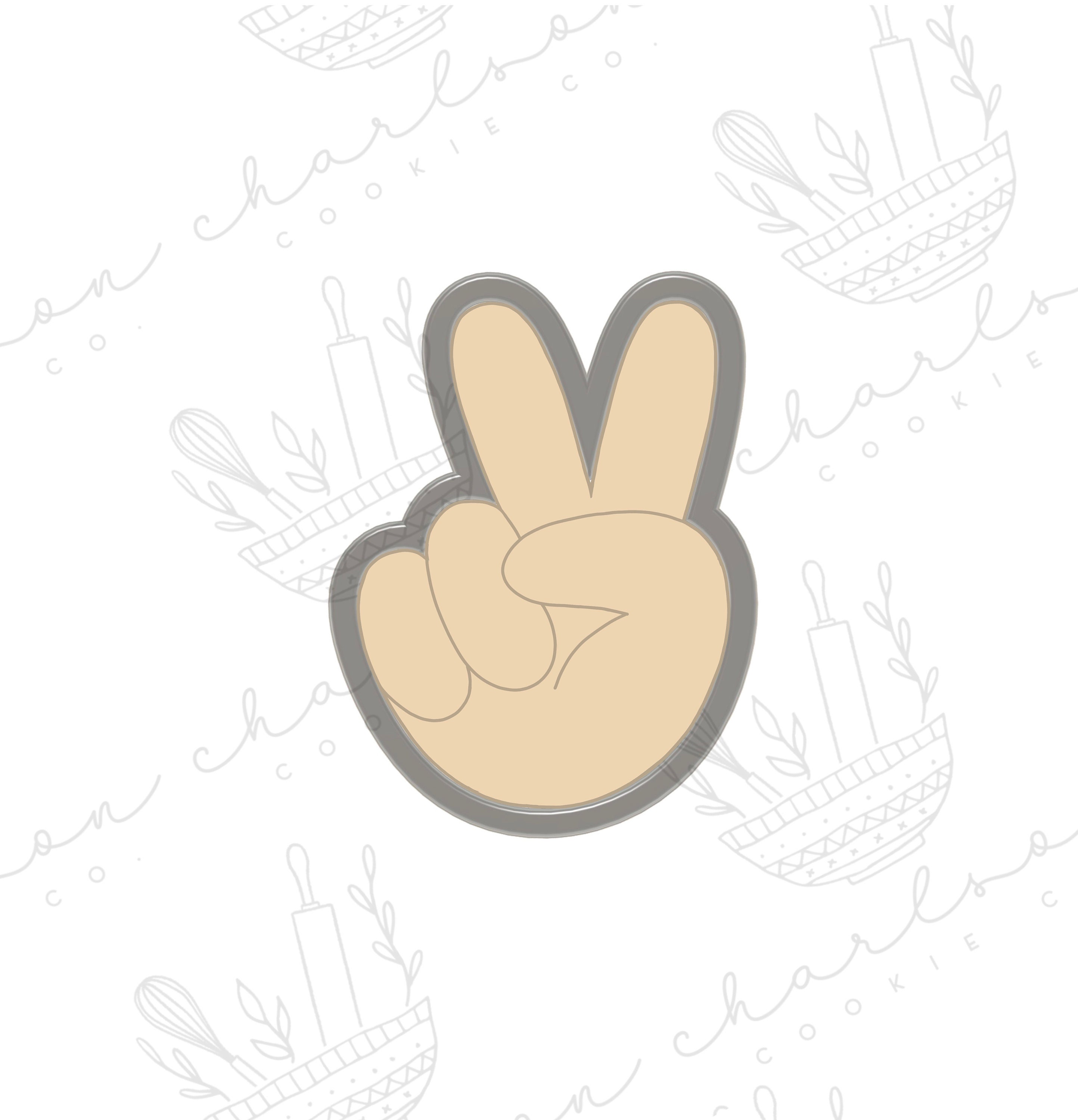 Peace Sign Hand Cookie Cutter - Etsy