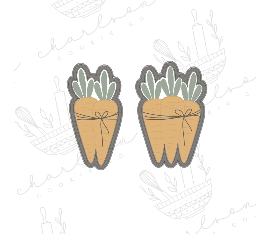 Carrot Bunch Cookie Cutter - Etsy