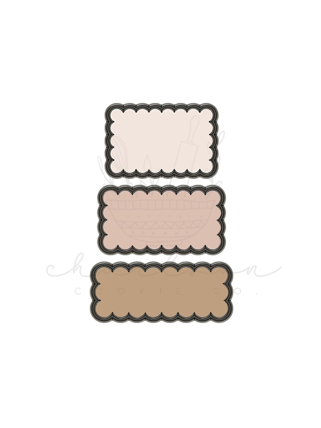 Scalloped Rectangle Cookie Cutter - Etsy