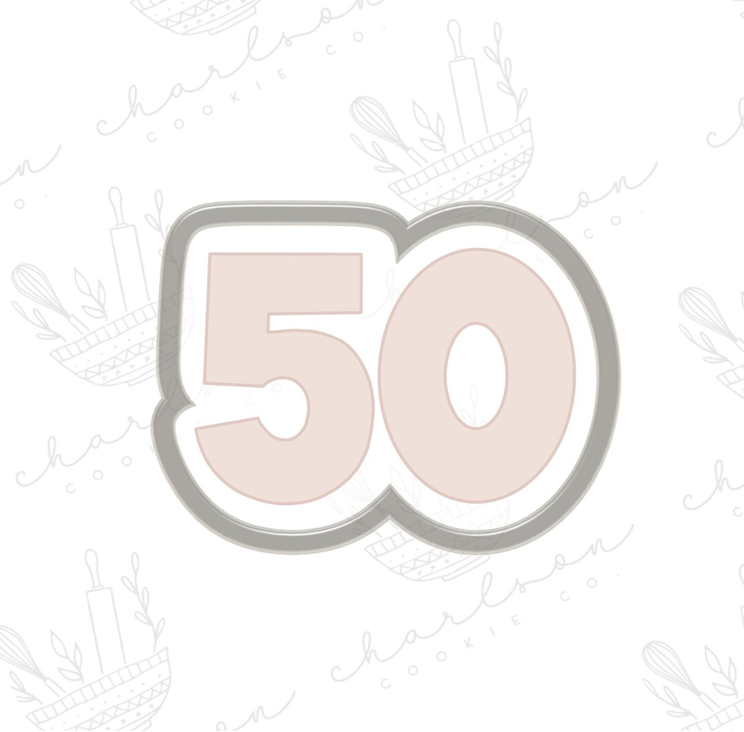 Number 50 Cookie Cutter - Etsy