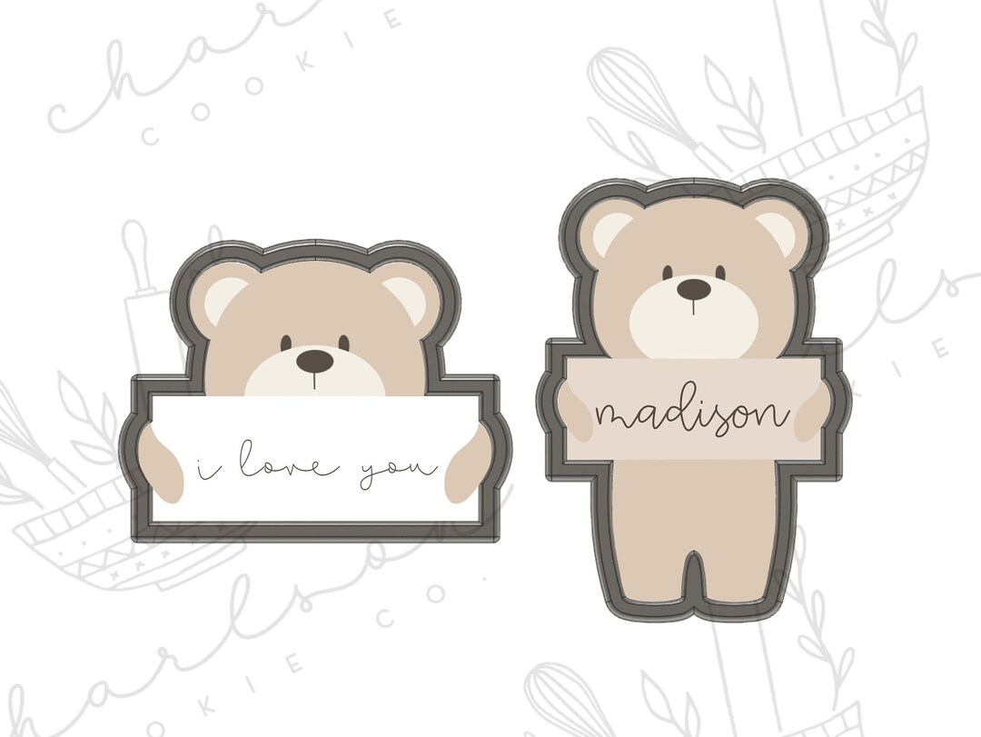 Bear Plaques Cookie Cutter - Etsy